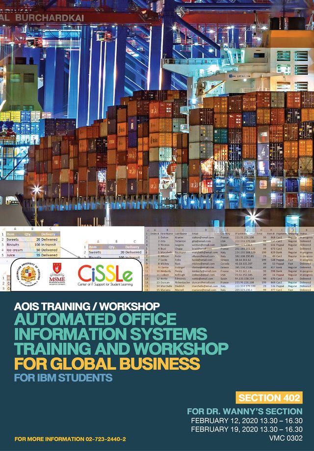 Automated Office Information Systems Training and Workshop for Global ...